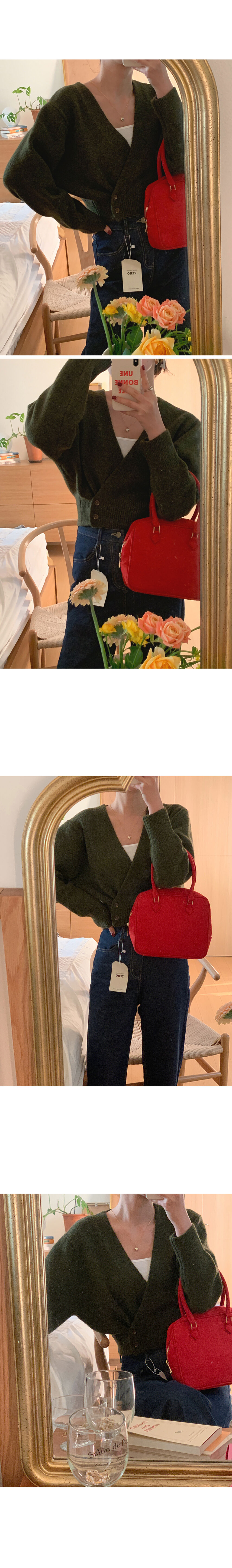 クロップ秋ニットカーディガン(5color) | NUGU