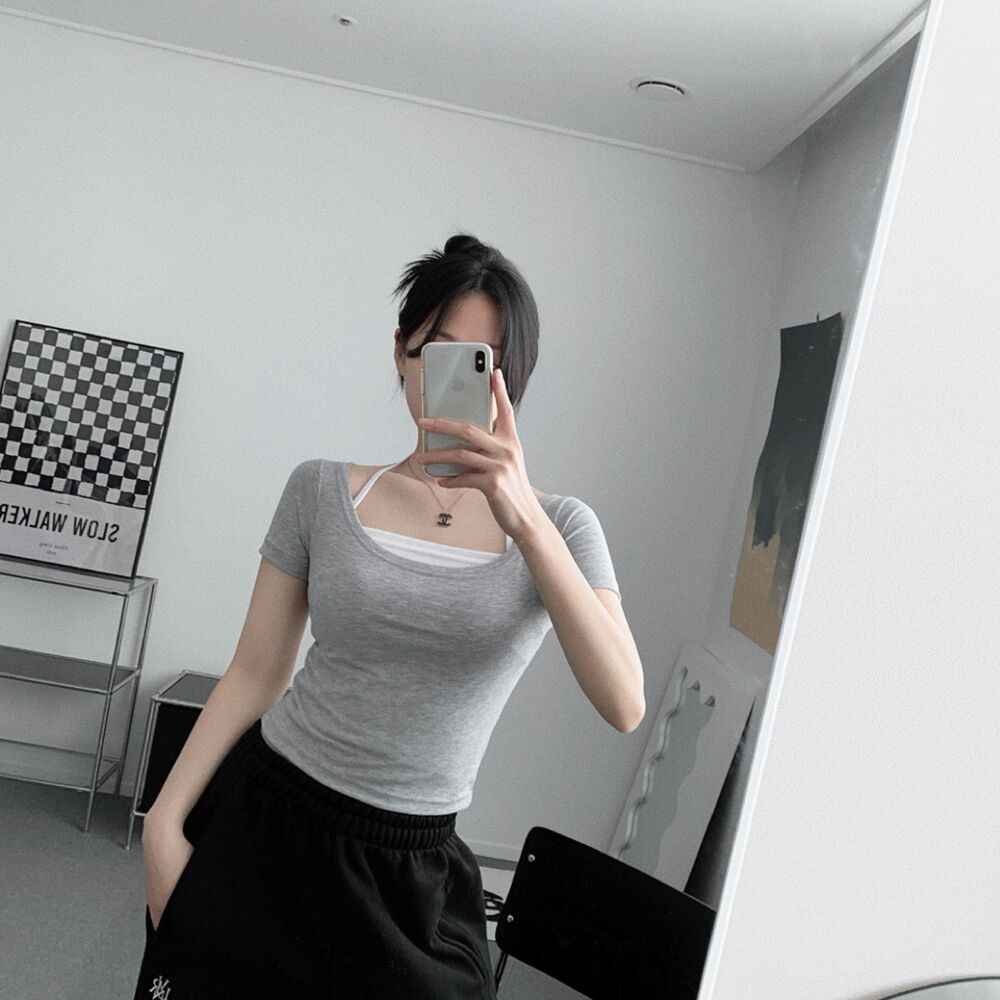 クロップドホルター紐ストラップノースリーブ(3color) | NUGU