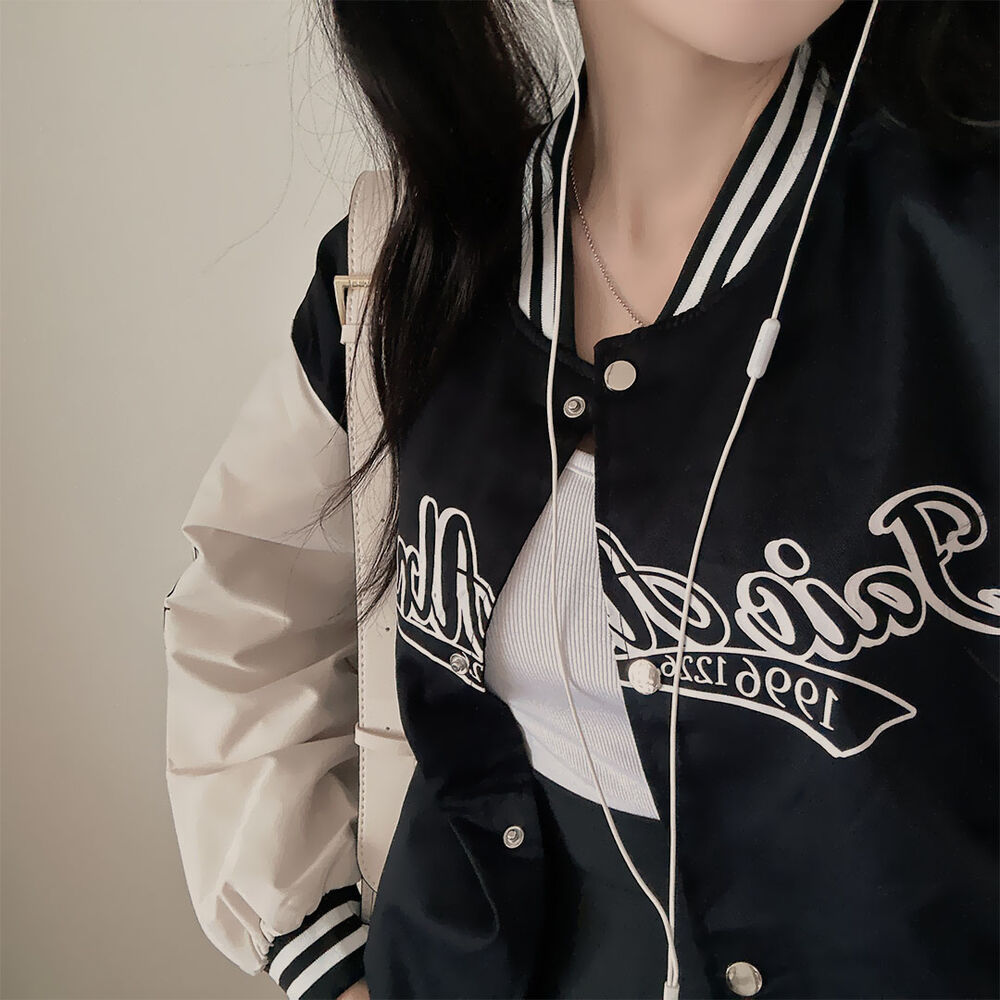 (3color/Y2K)レタリング野球ジャンパー|ファッション通販サイトNUGU