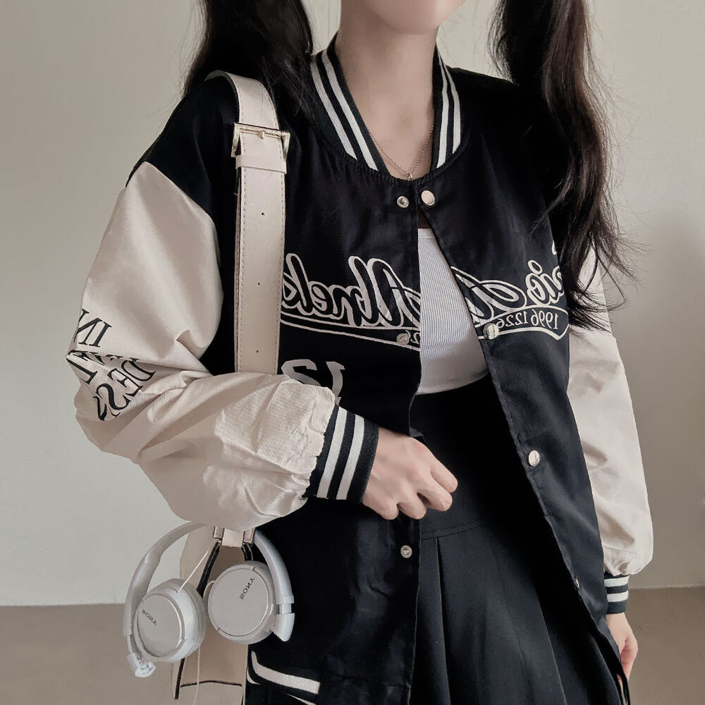 (3color/Y2K)レタリング野球ジャンパー|ファッション通販サイトNUGU