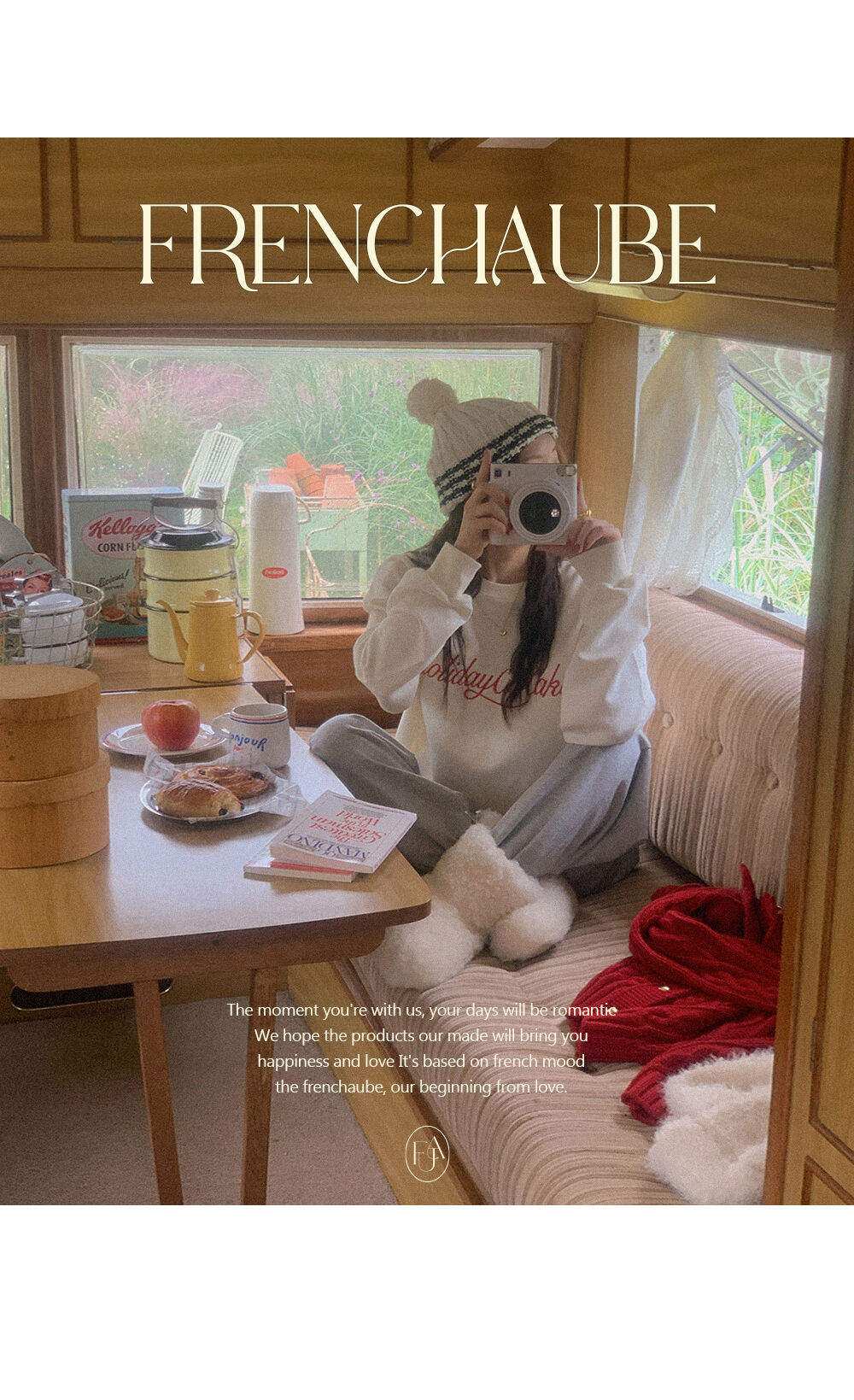 ハーフジップリブオーバーサイズ冬パーカーニット(3color) | NUGU